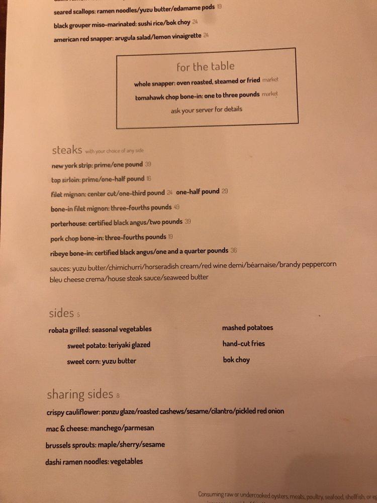 Menu at Seaweed Steaks, Seafood & Sushi restaurant, Belleair Bluffs