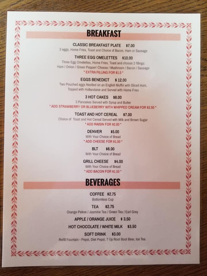 Menu at Timber Garden Chinese food restaurant, Kenora