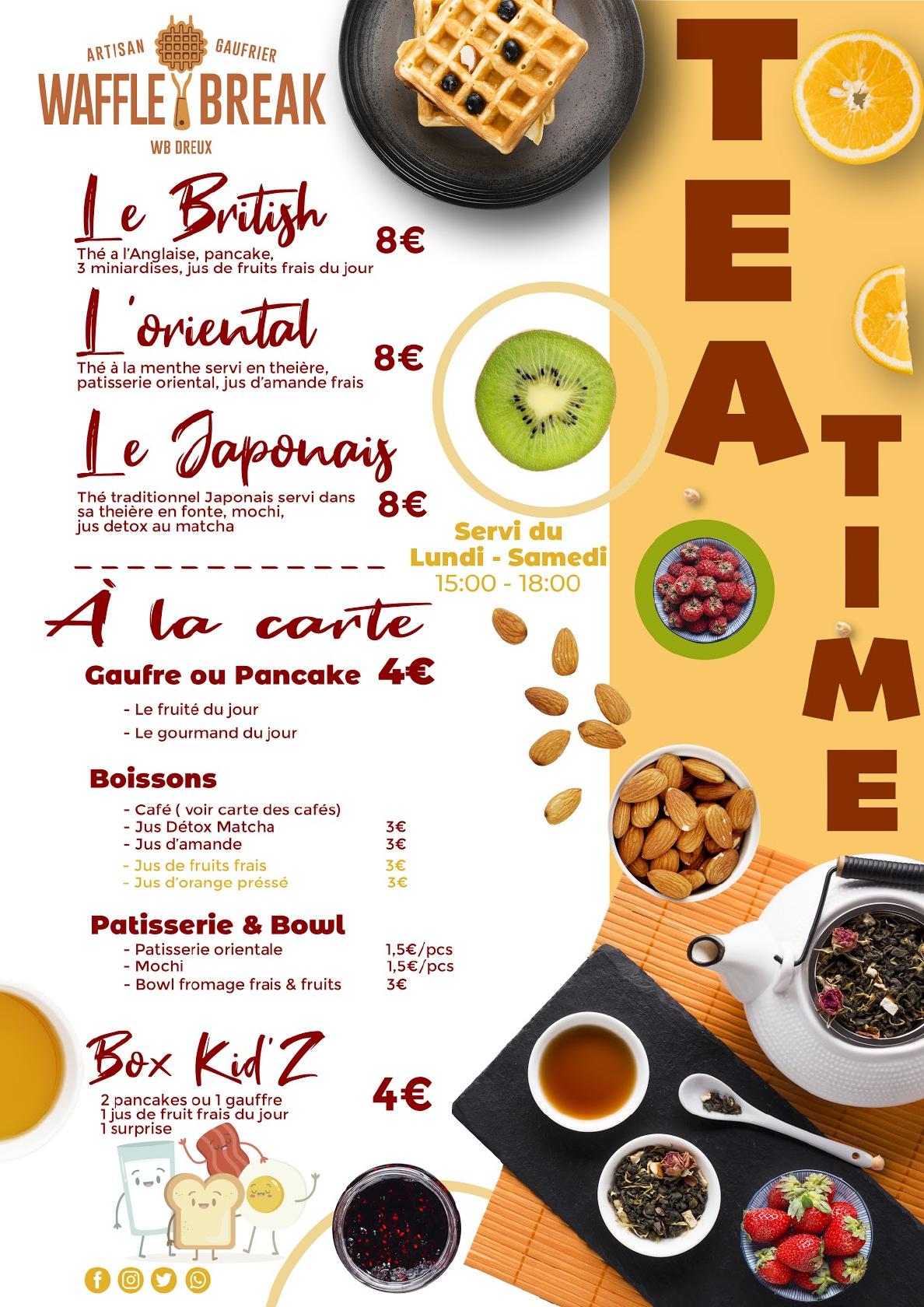 Menu at WAFFLE QUEEN "Breakfast & brunch" restaurant, Dreux
