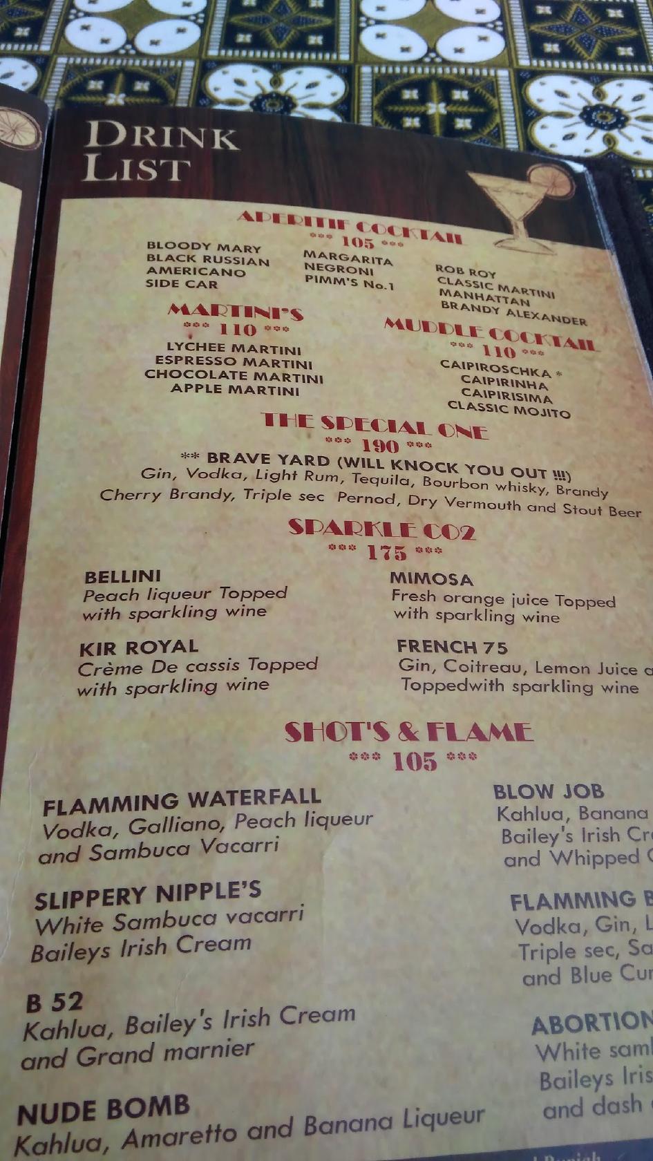 Carta de Café Batavia, West Jakarta, Jl. Pintu Besar Utara No.14