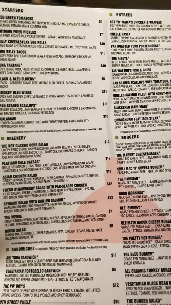 Menu at Not Watson's Kitchen + Bar, Knoxville