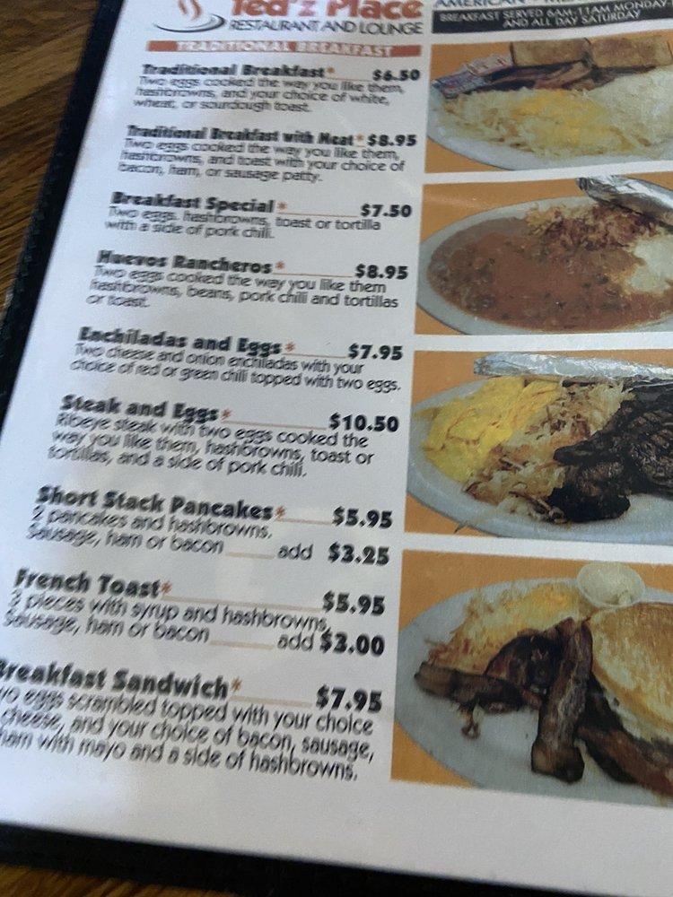 Menu at Ted'z Place Restaurant and Lounge, Commerce City