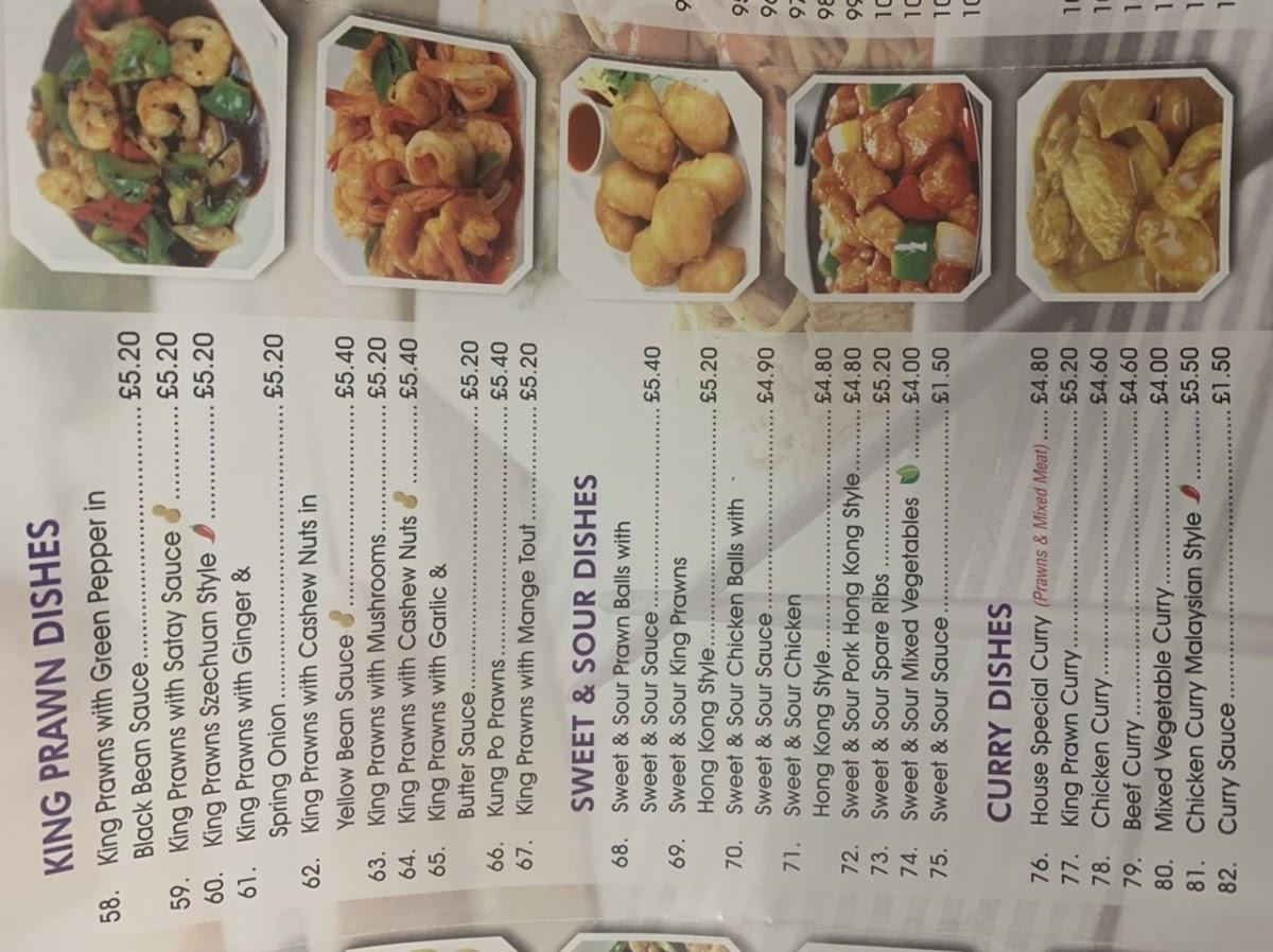 Menu at China Kitchen fast food, Brighton