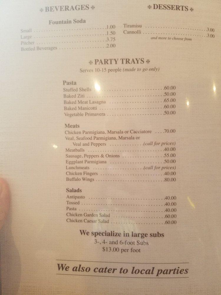 Menu at Pizza Mia pizzeria, Belvidere, 189 County Road 519
