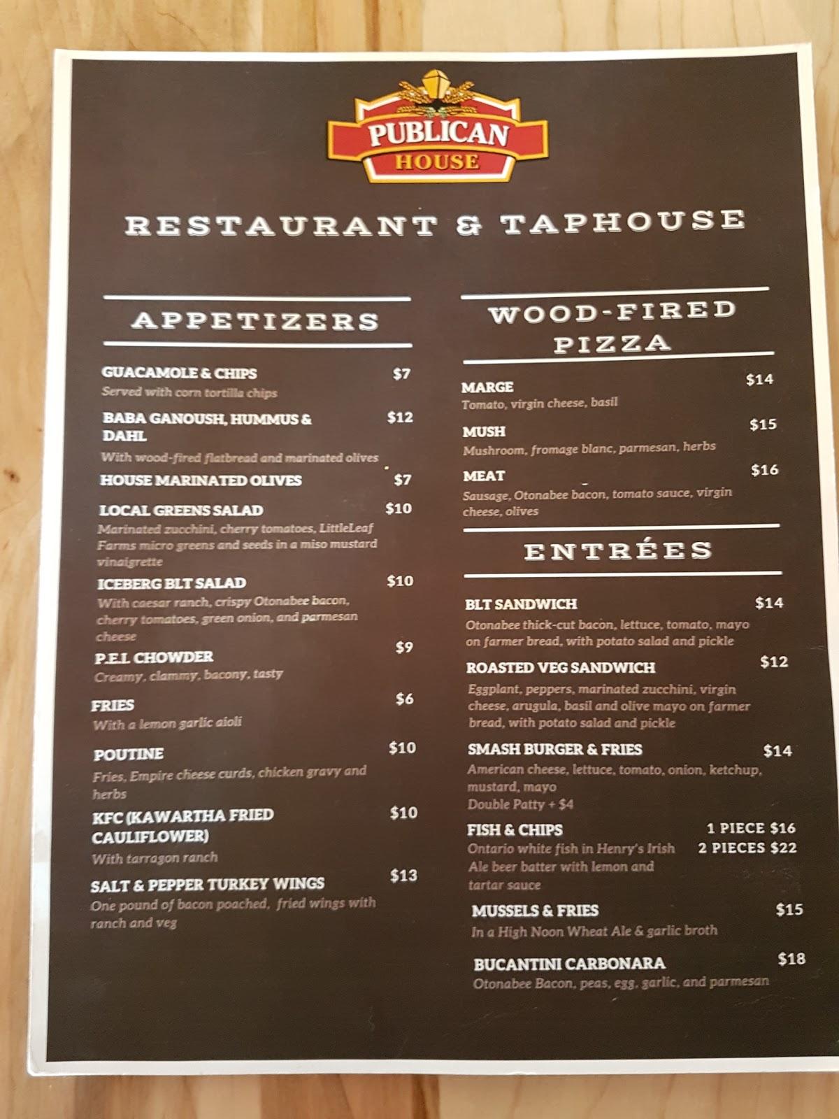 Menu at Publican House Brewery & Pub, Peterborough
