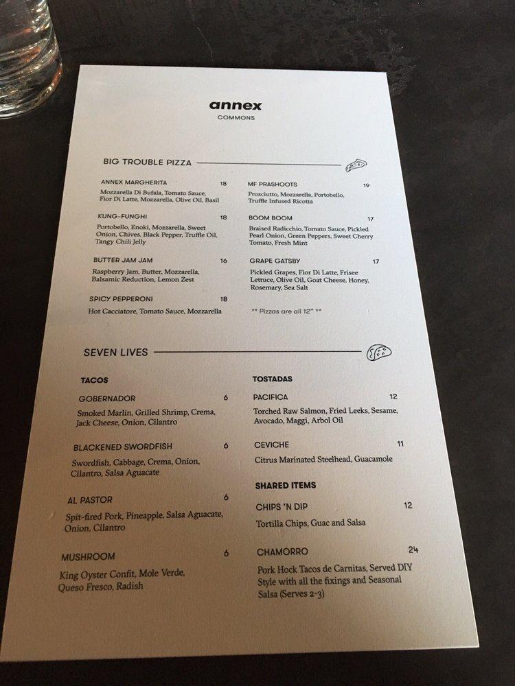 Menu at two twos pub & bar, Toronto