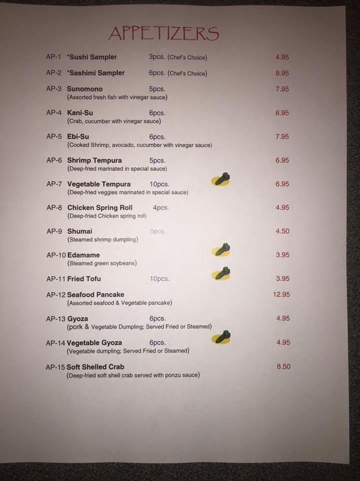 Menu at Asian Grill restaurant, Findlay