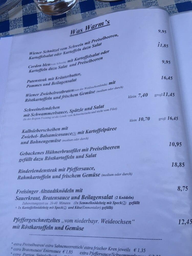 Speisekarte von Weißbräu Huber restaurant, Freising