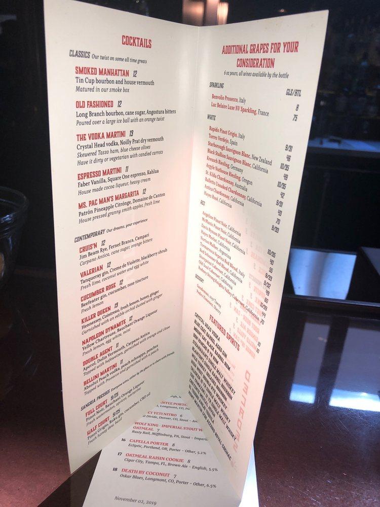 Menu at Decades pub & bar, Lancaster