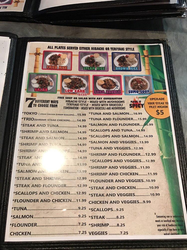 Menu at Little Tokyo Restaurant, Albemarle, 730 Leonard Ave