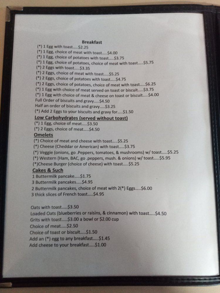 Menu at Gathering Place restaurant, Newtonsville
