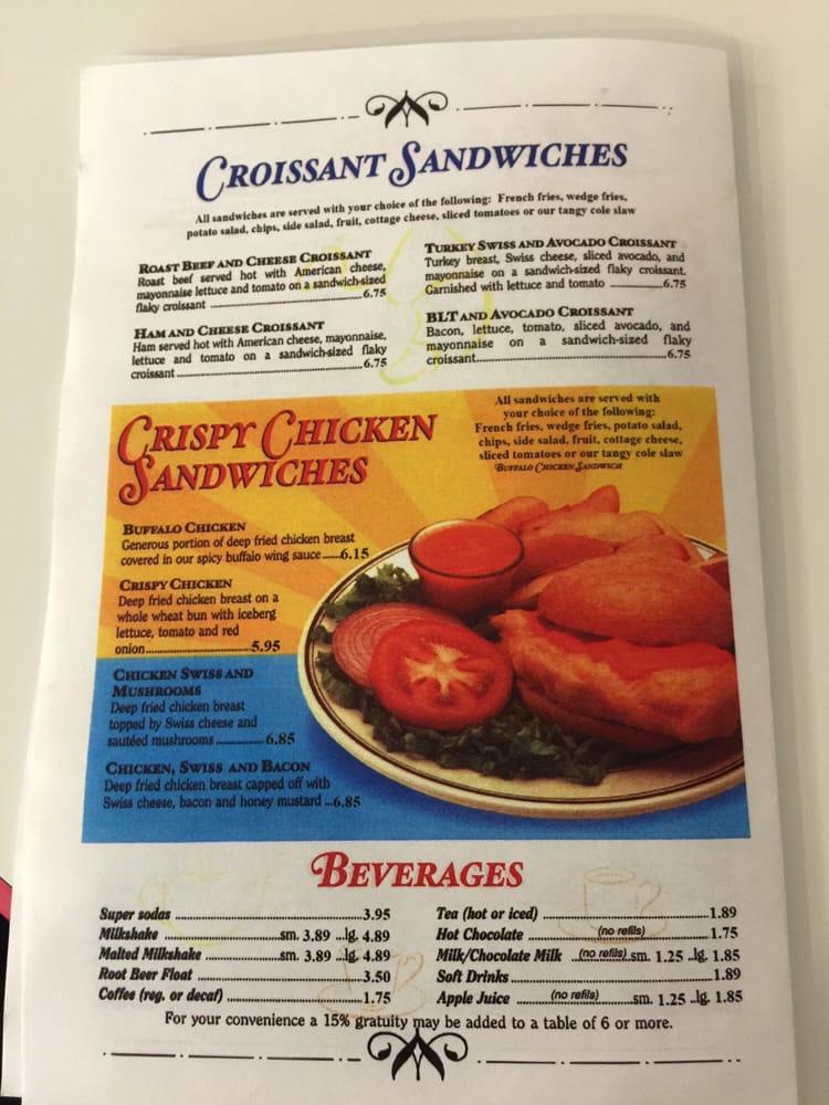 Menu at Red Plate Diner restaurant, Midland