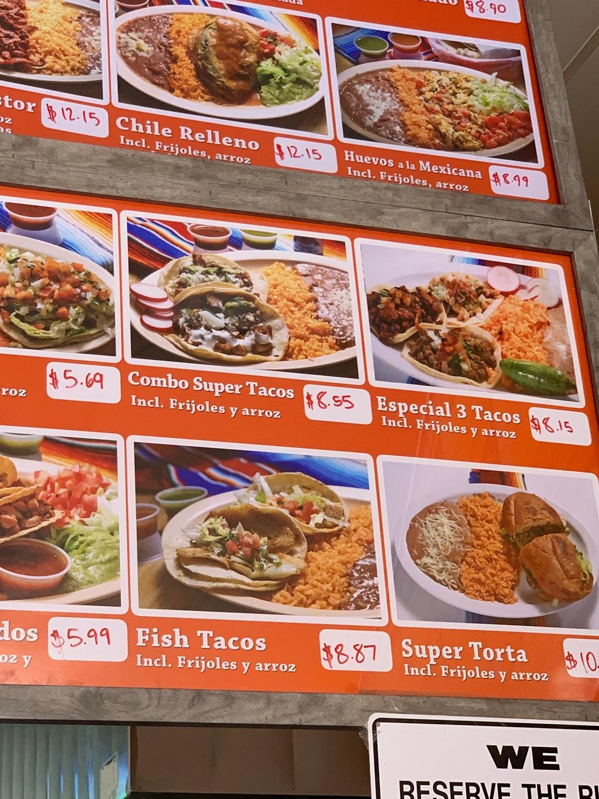 Menu at Taqueria El Tapatio pub & bar, Camarillo