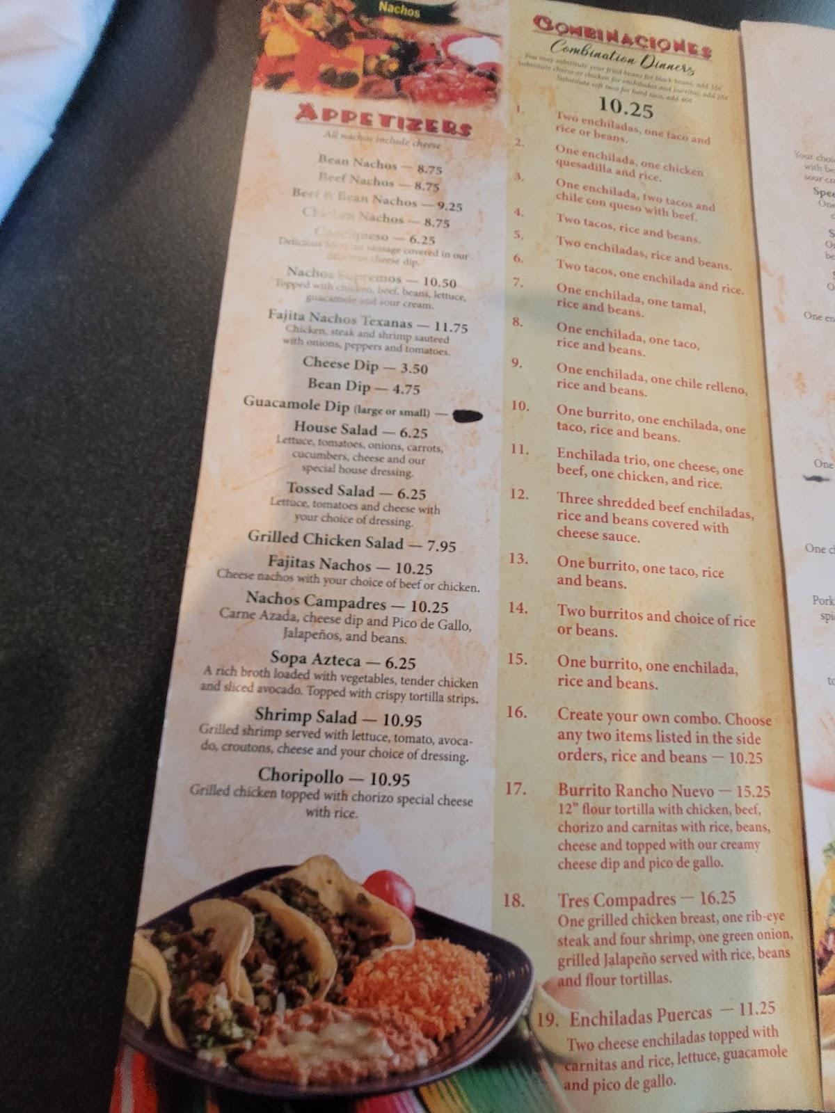 Menu at Compadres desserts, Mercersburg