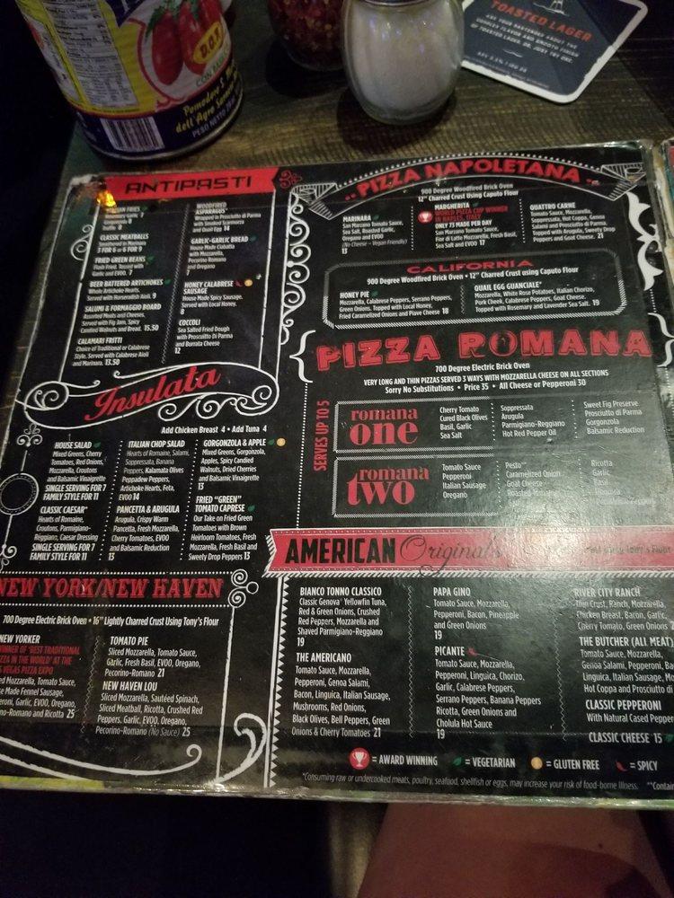 Menu at Pizza Rock pub & bar, Las Vegas, 201 N 3rd St
