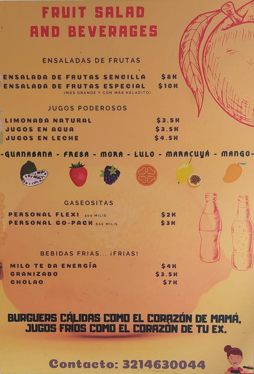 Menu at El Gran Limón restaurant, Villavicencio