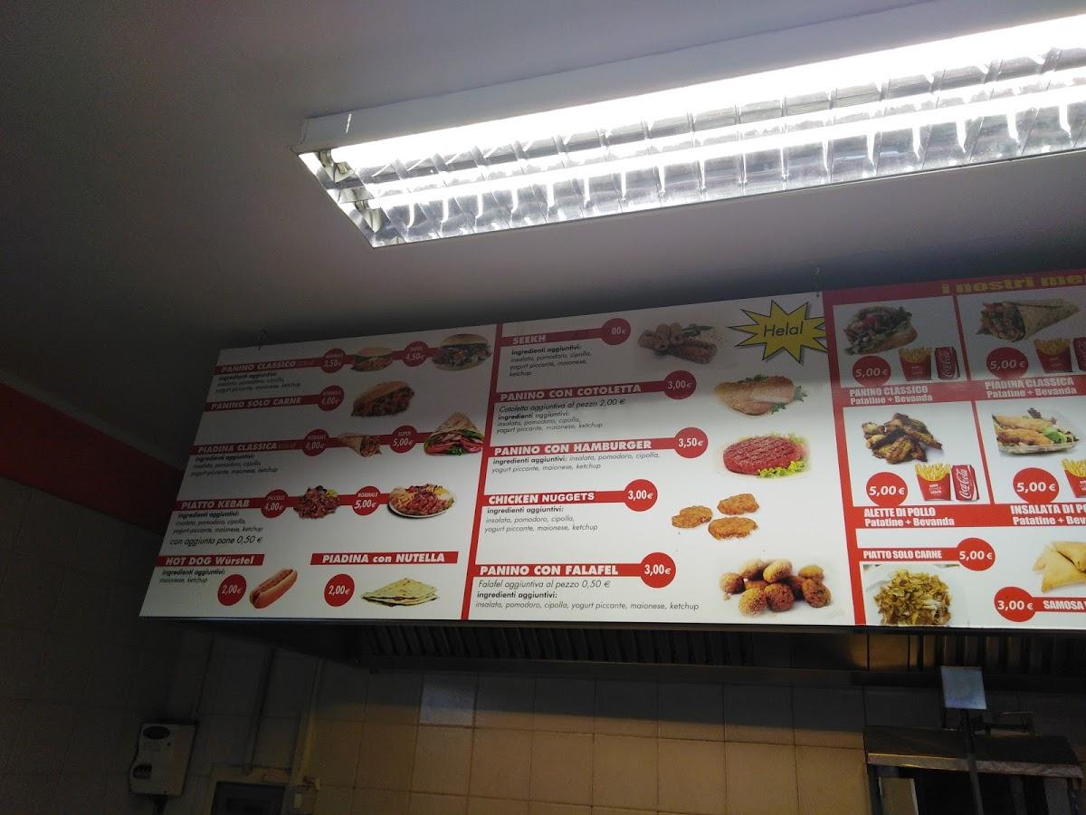 Menu da Euro Doner Kebab ristorante, Ostiglia