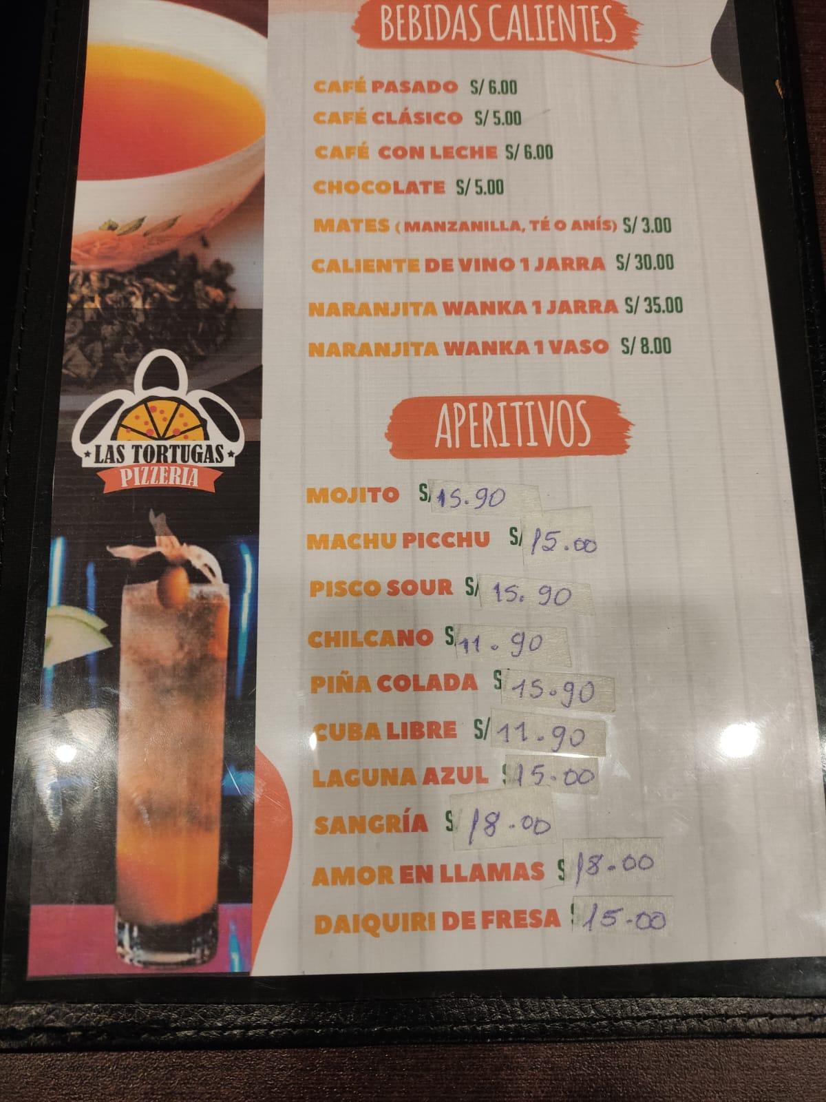 Menu at Pizza Broaster Las Tortugas restaurant, Huancayo