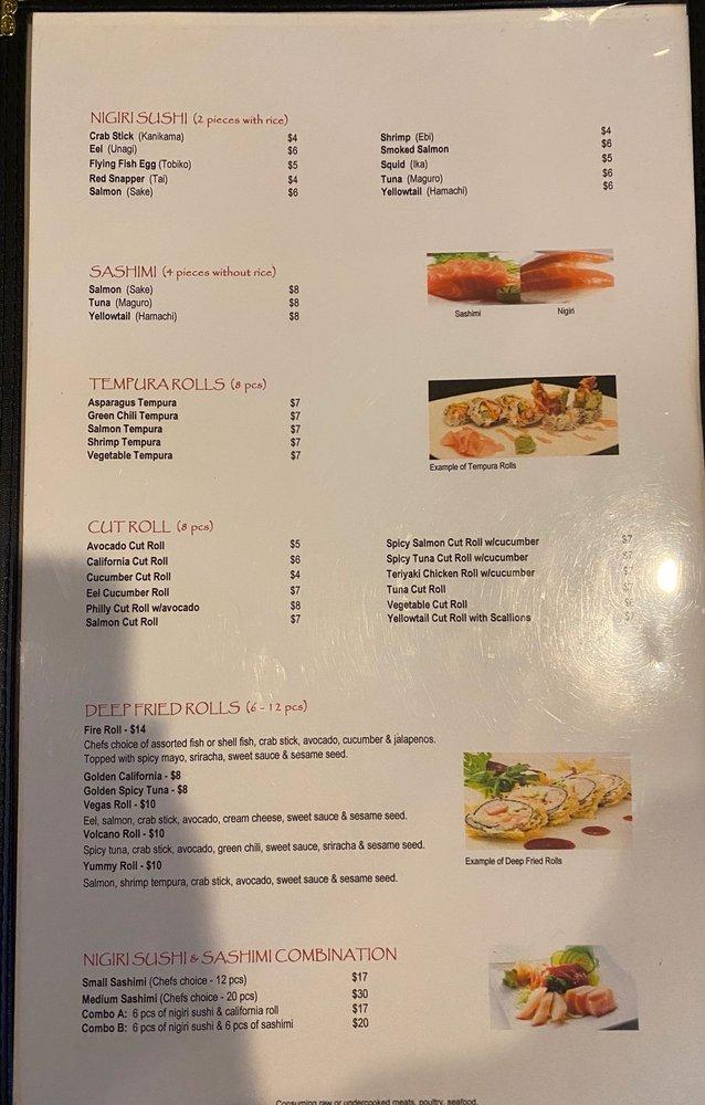 Menu at Sumo Grill & Sushi restaurant, Farmington
