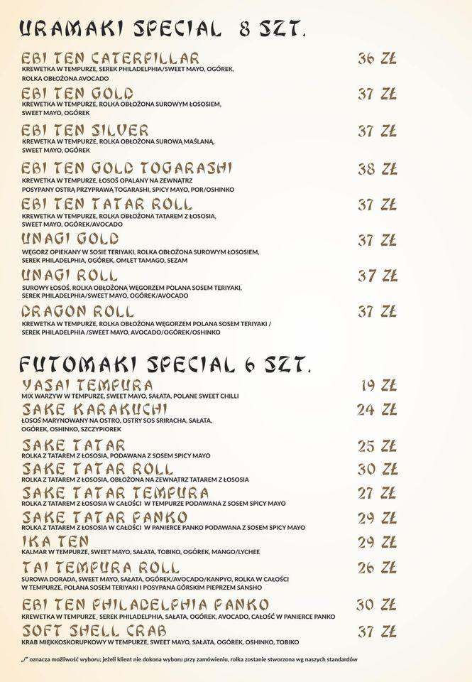 Menu at Sushi House Nowy Targ restaurant, Nowy Targ