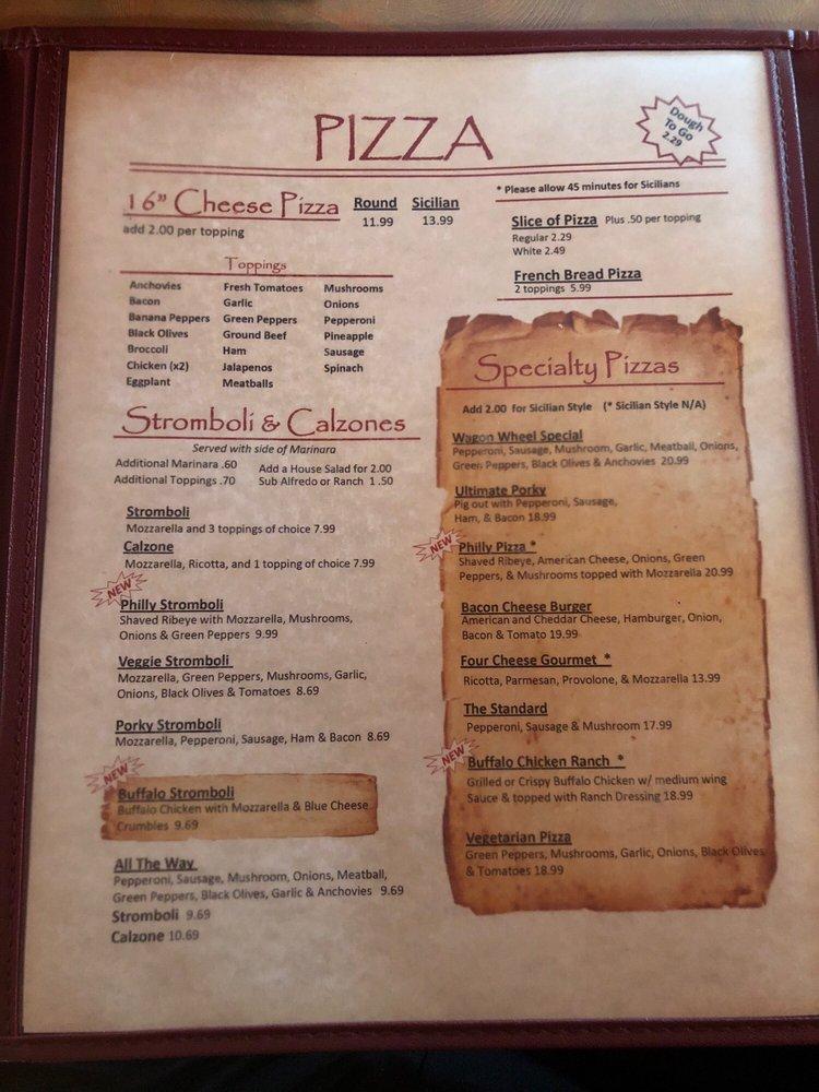 Menu at Wagon Wheel Pizza pizzeria, Palm Bay, Palm Bay Rd NE