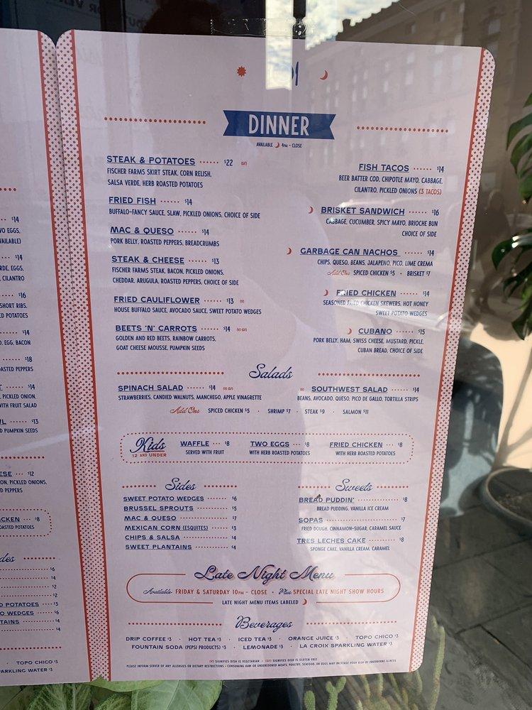 Menu at Easy Rider Diner restaurant, Indianapolis