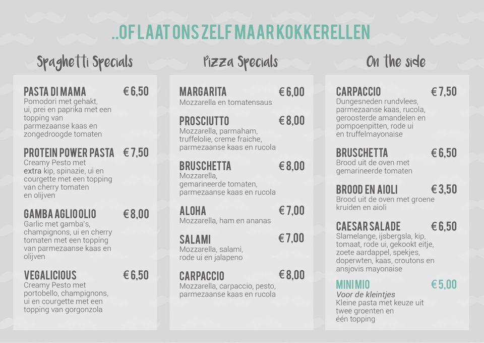 Menu at Mio, Netherlands