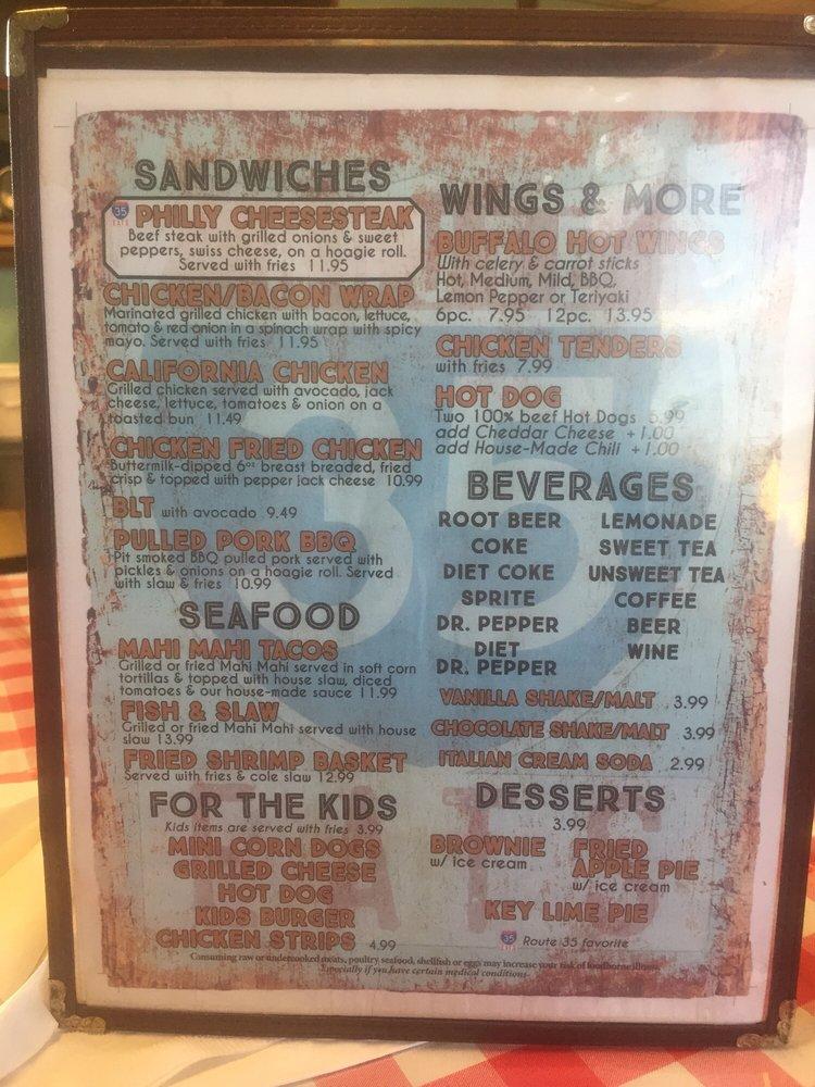 Menu at Route 35 Eats restaurant, Rockport