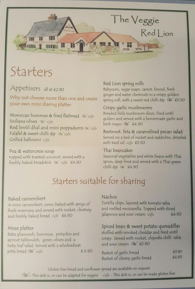 Menu at The Walnut Tree restaurant, Eye, Norwich Rd