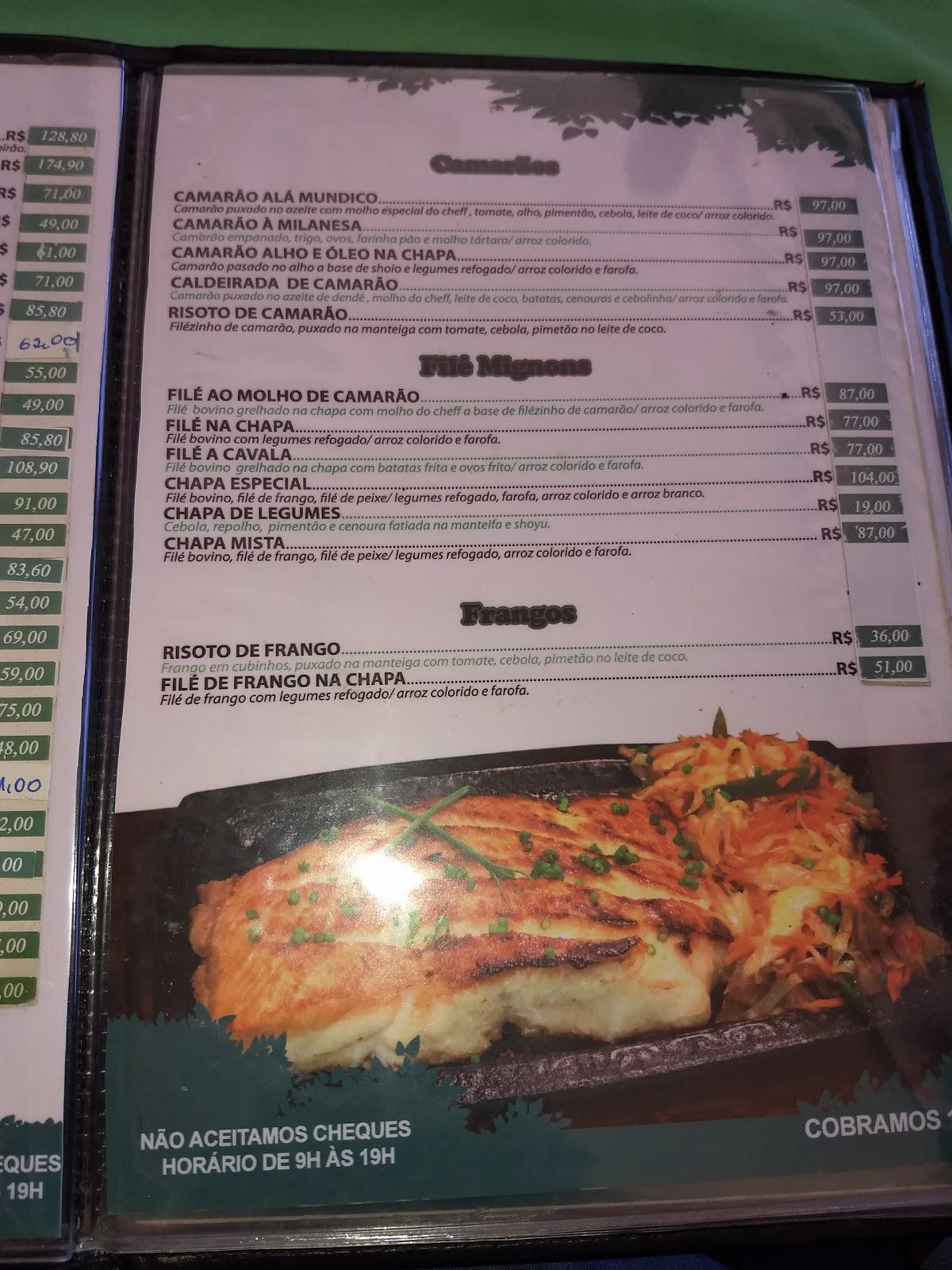 Menu at Restaurante Flutuante - Poti Velho, Teresina, R. Des. Flávio ...