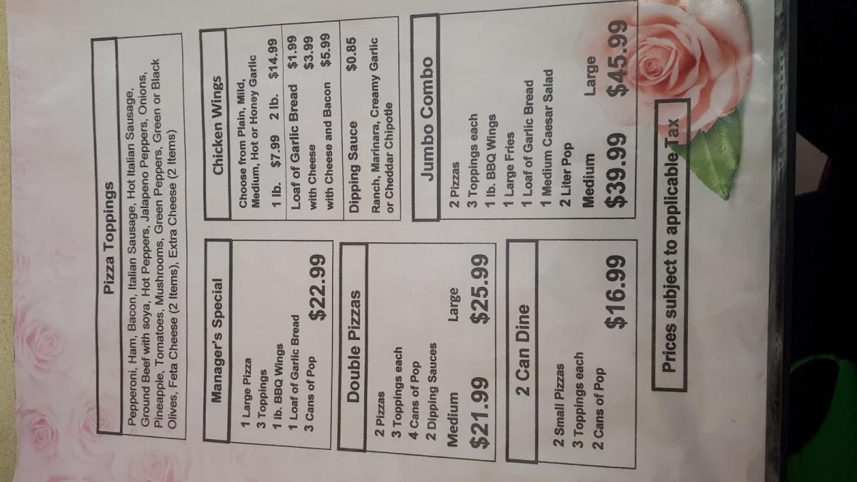 Menu at Lady Rosa Family Restaurant, London