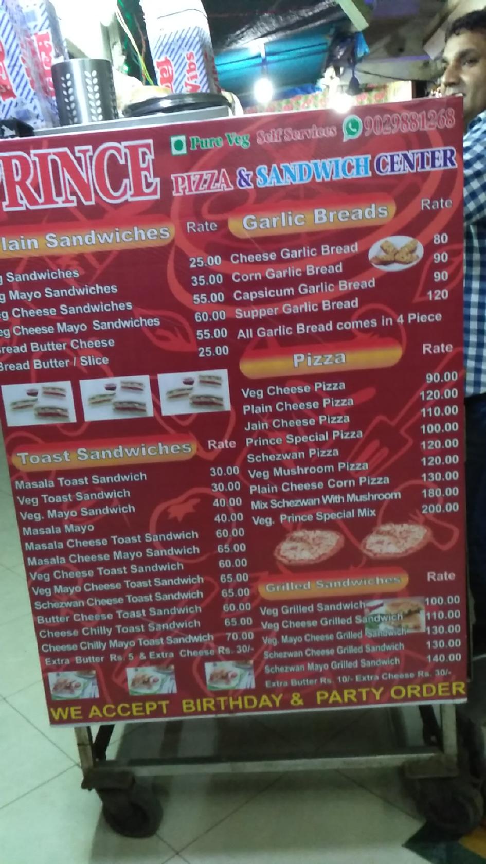 Menu at Prince Pizza.com, Thane