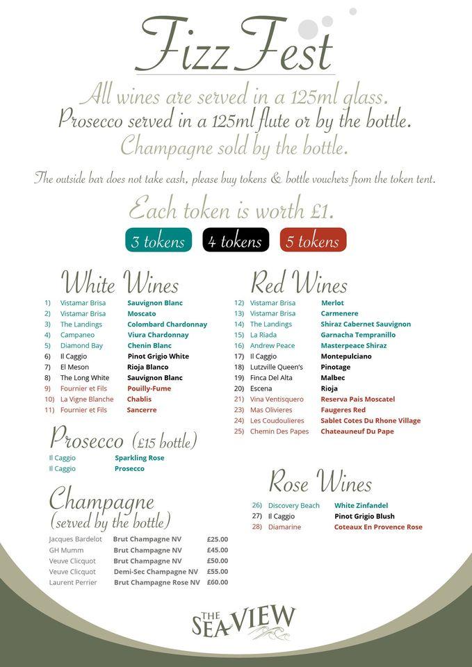 Menu at Sea View Inn pub & bar, Whittle-le-Woods, 2 Preston Rd
