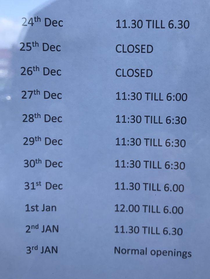 Menu at Whiteheads Fish and Chips Ltd restaurant, Hornsea