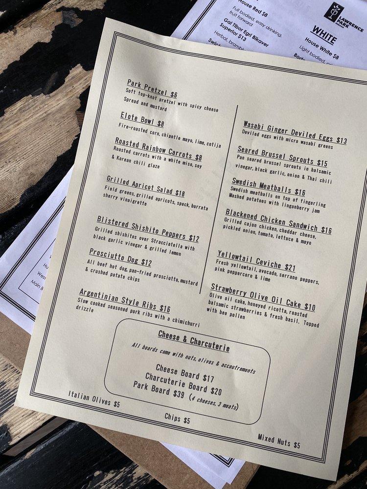 Menu at Lawrence Park Hudson pub & bar, Hudson