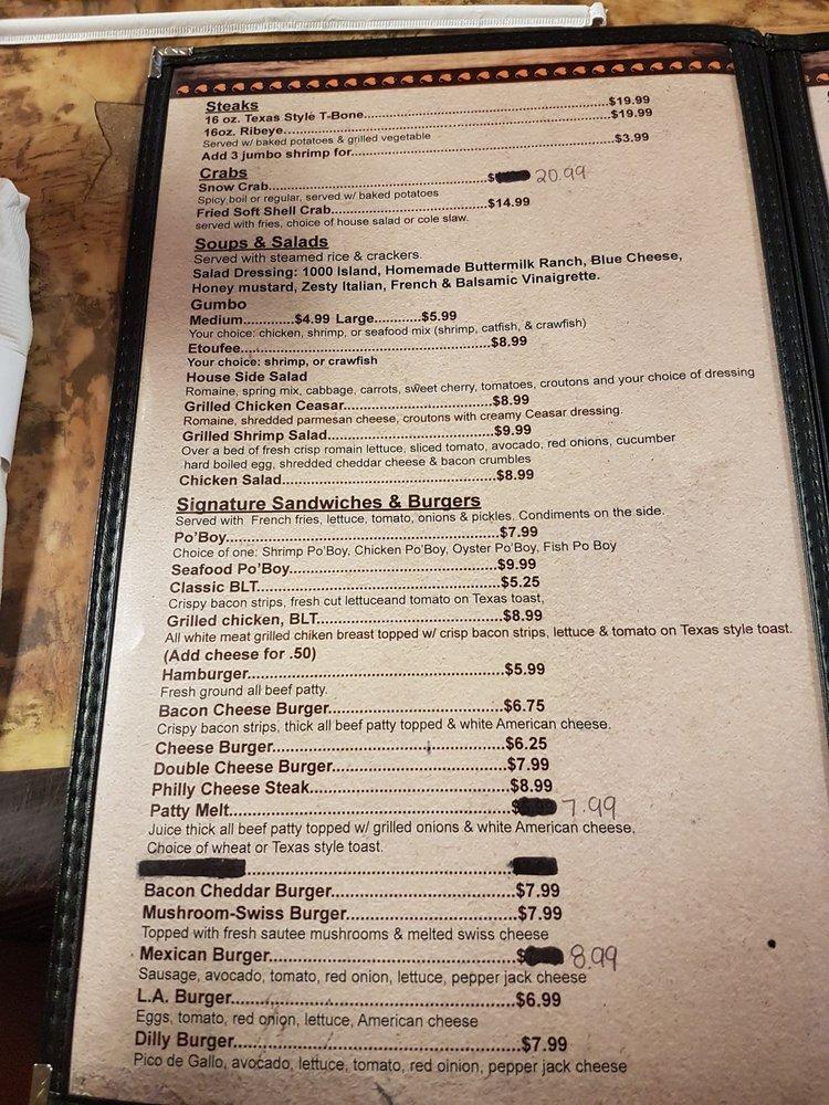 Menu at Santa Fe Seafood & Grill restaurant, Santa Fe