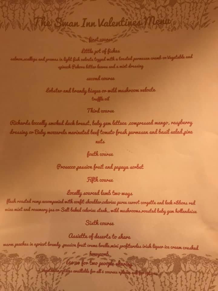 Menu at The Swan Inn pub & bar, Pontfadog