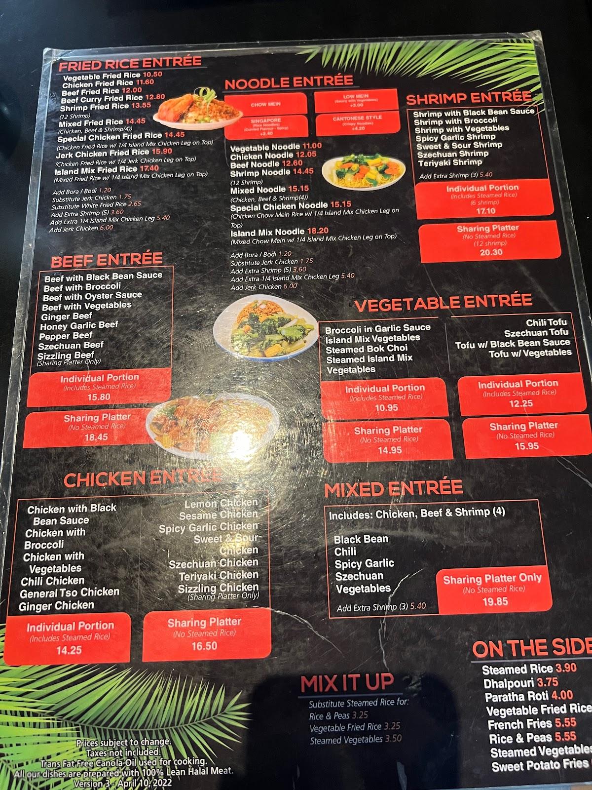 Menu at Island Mix Restaurant & Lounge, Vaughan, Rutherford Rd
