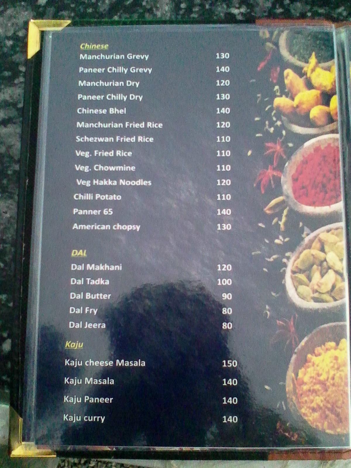 Menu at Rasoi Garden, Mandsaur