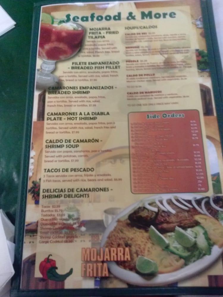 Menu at Taquerias Arandinas restaurant, Round Rock