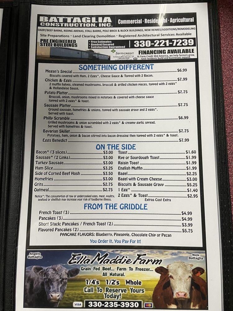 Menu at Megan's Family Restaurant, Ravenna