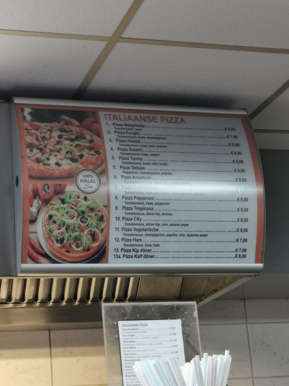Menu at City Kebab, Rijswijk