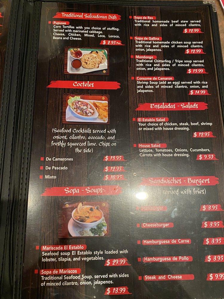 Menu at El Establo Bar & Grill Restaurant, Manassas