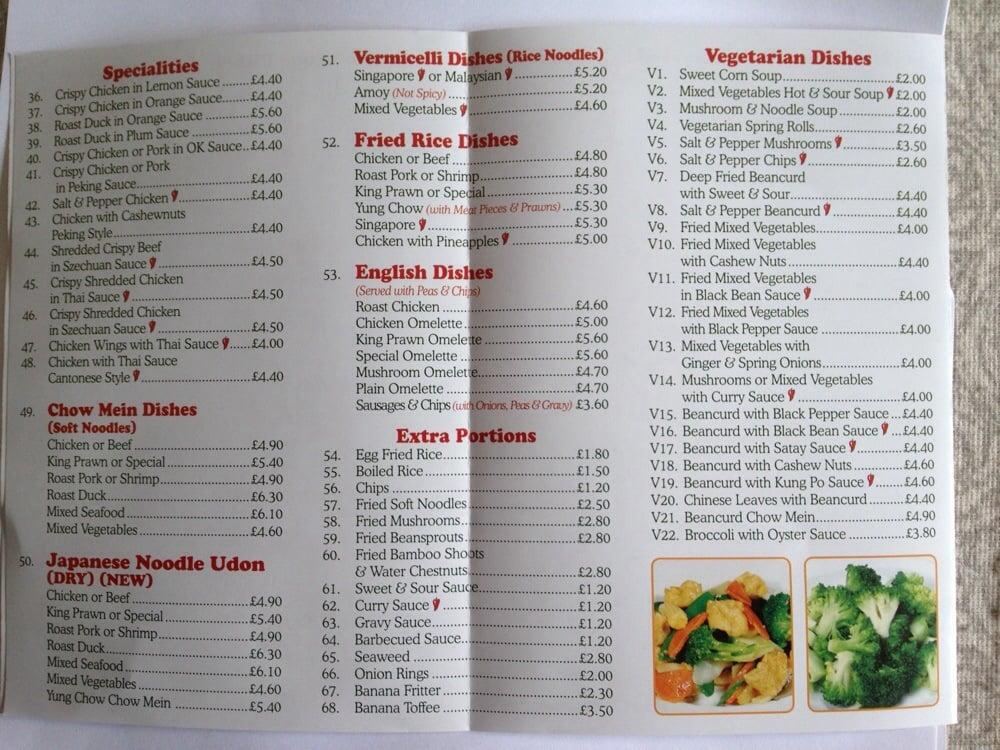 Menu at 168 Chinese Takeaway fast food, Leeds, 17 Alexandra Rd