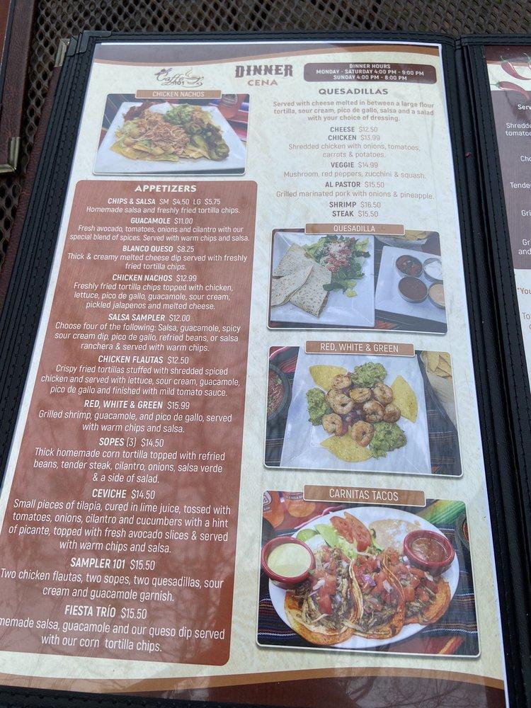 Menu at Caffe 101 cafe, Boiling Springs, 101 Front St