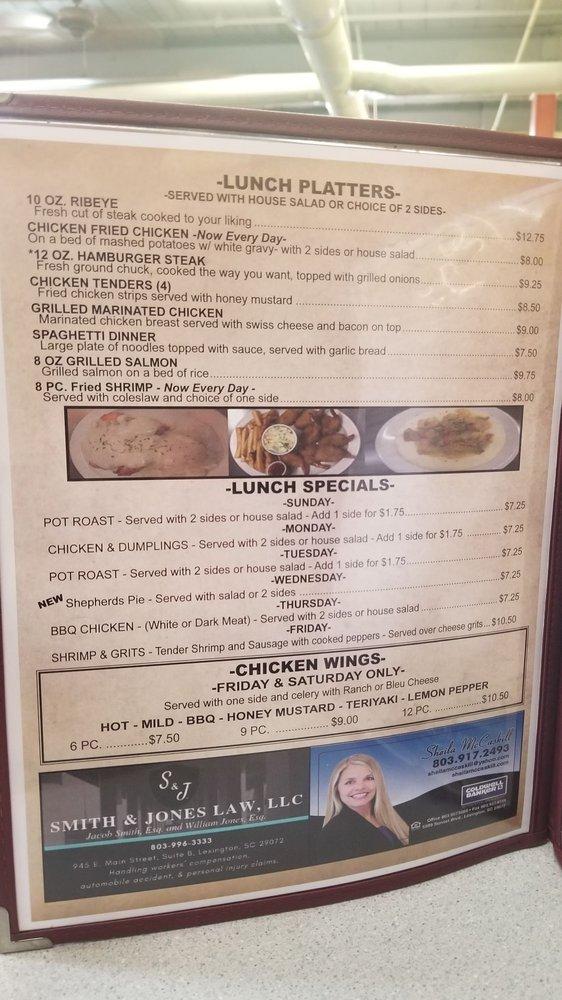 Menu at Creekside Restaurant, Lexington
