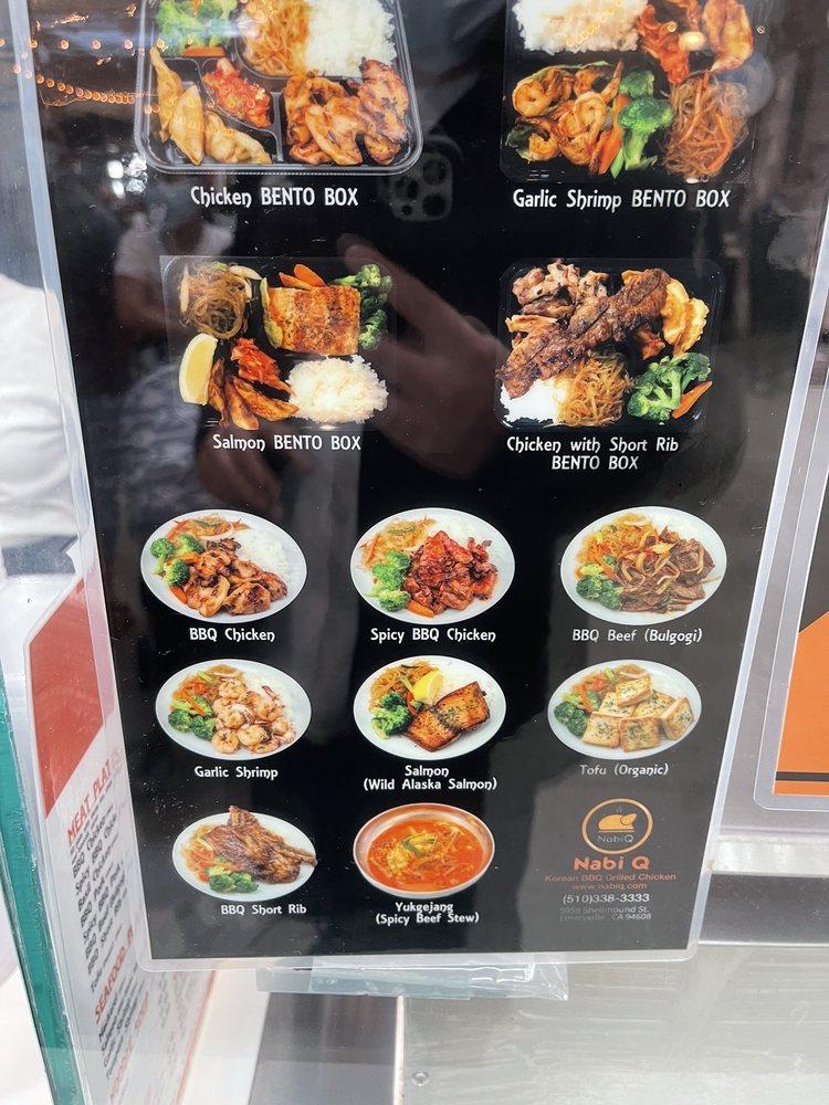 Menu at Nabi Q Korean BBQ, Emeryville