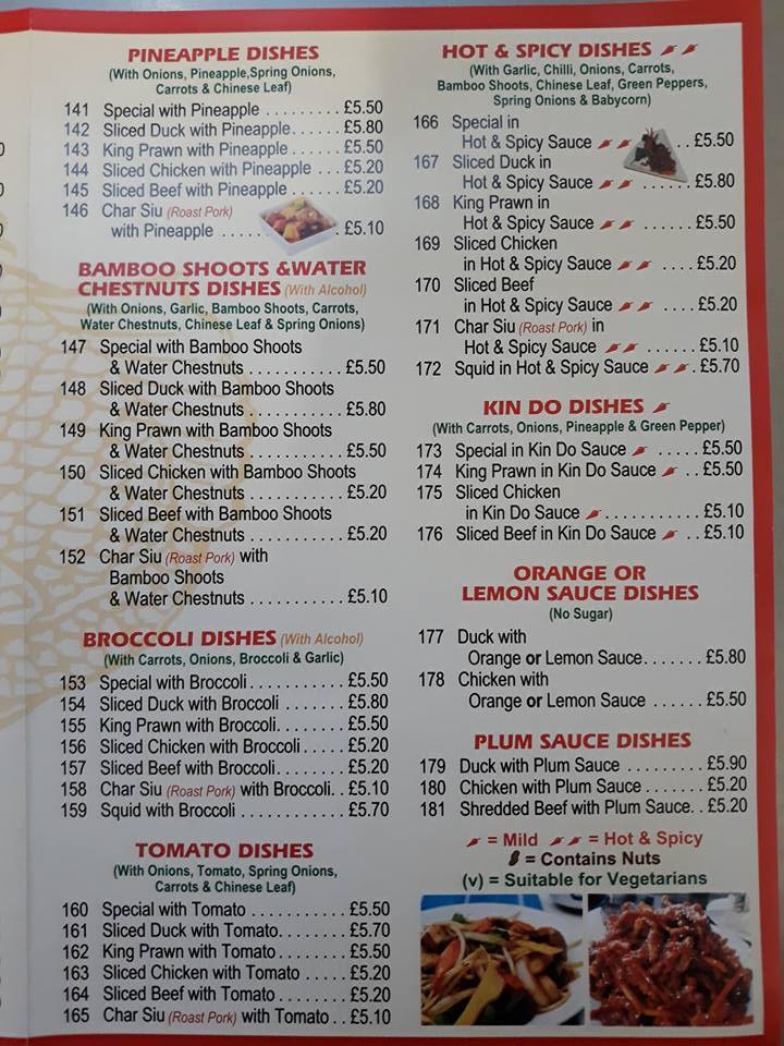 Menu at Happy House restaurant, Penmaenmawr