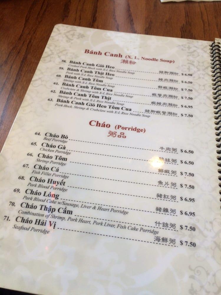 Menu at Saigon Eden restaurant, San Gabriel, 980 E Las Tunas Dr # C