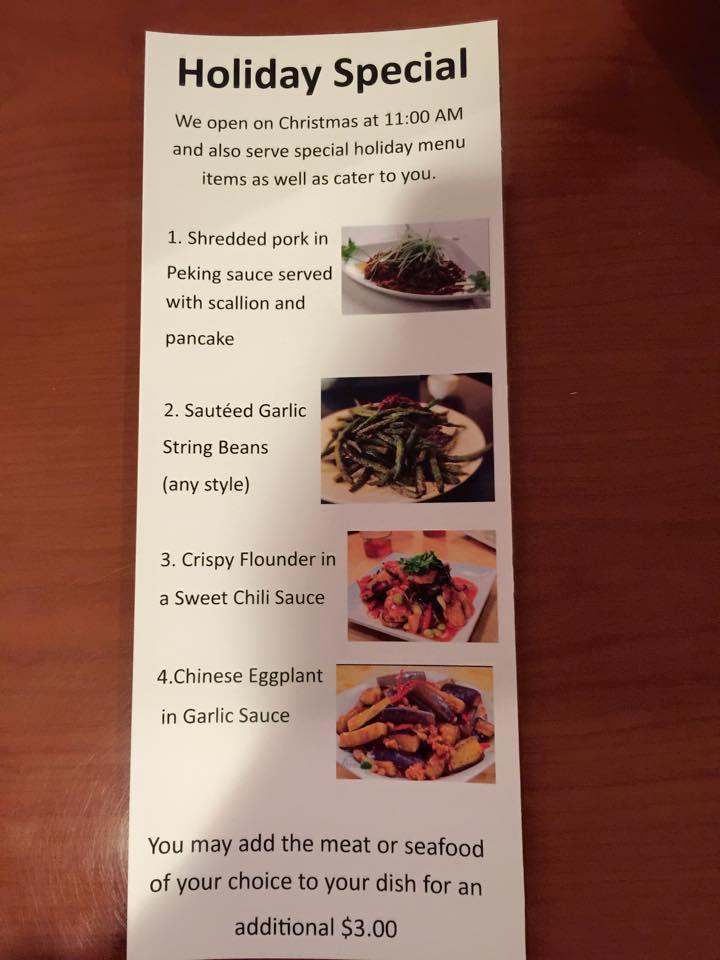 Menu at Hunan Palace Chinese Cuisine restaurant, Hot Springs